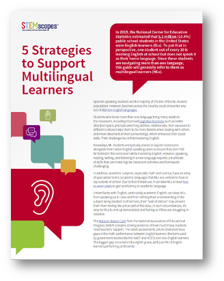 Free Guide: The Top 5 Strategies for Supporting Multilingual Learners