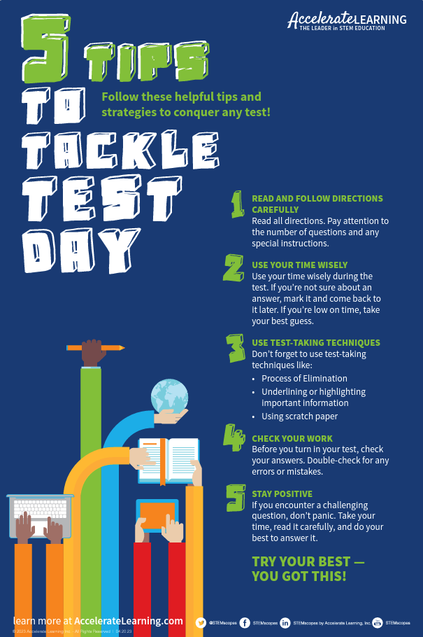 Thank You for Downloading: 5 Tips to Tackle Test Day Posters